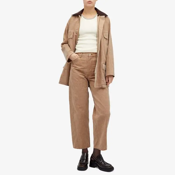 Auralee Washed Organic Canvas Pants - Light Brown | Editorialist
